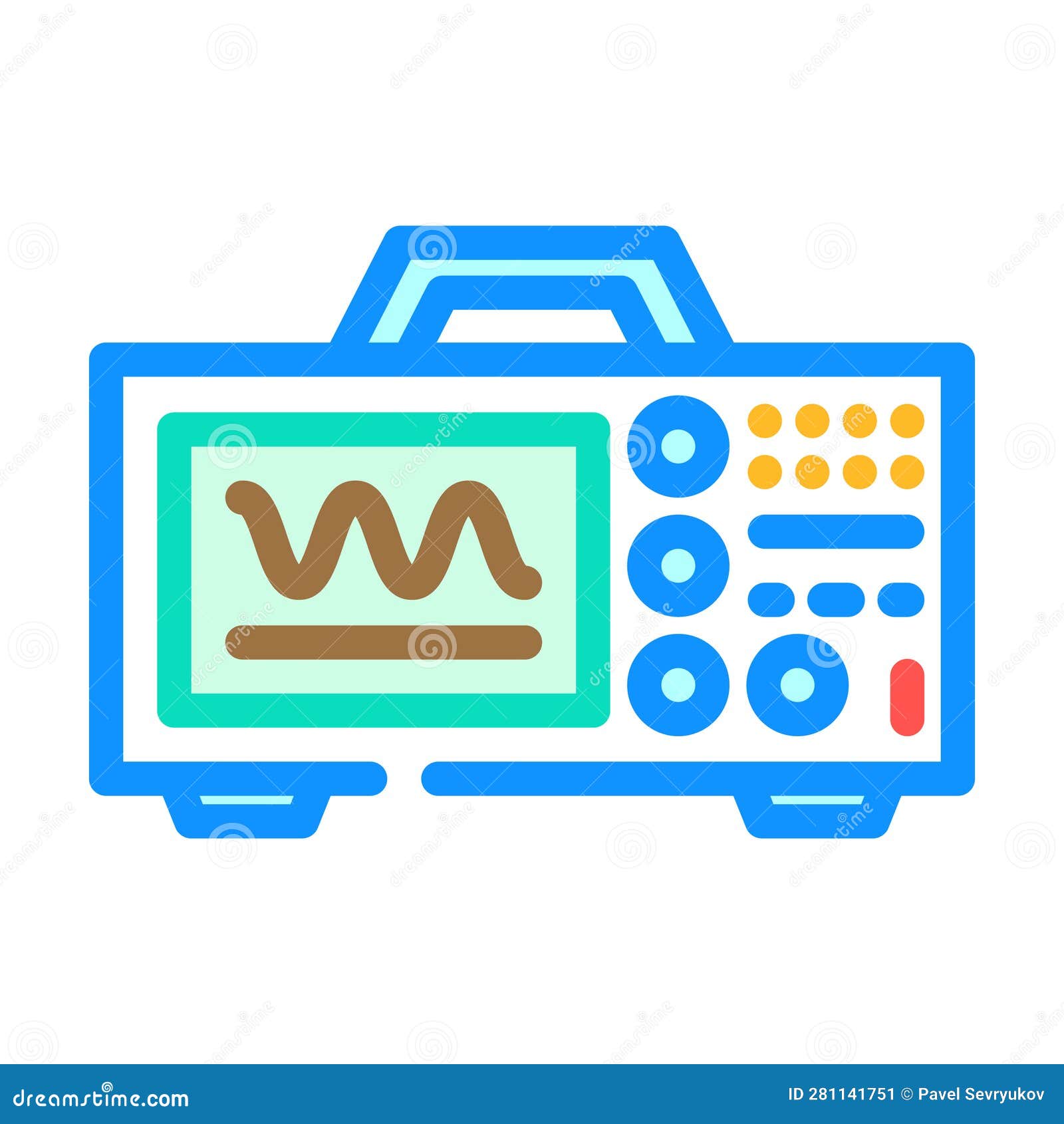Oscilloscope Electrical Engineer Color Icon Vector Illustration Stock ...