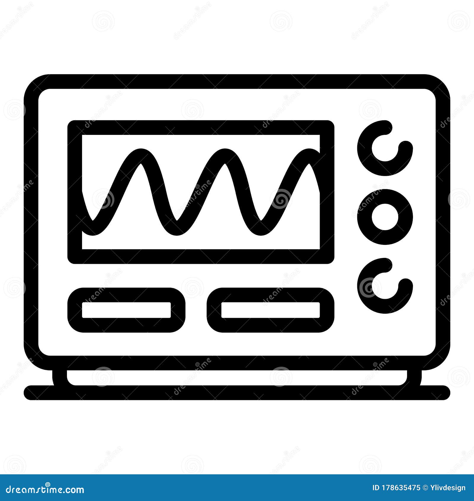 Oscilloscope Icon, Outline Style Stock Vector - Illustration of ...