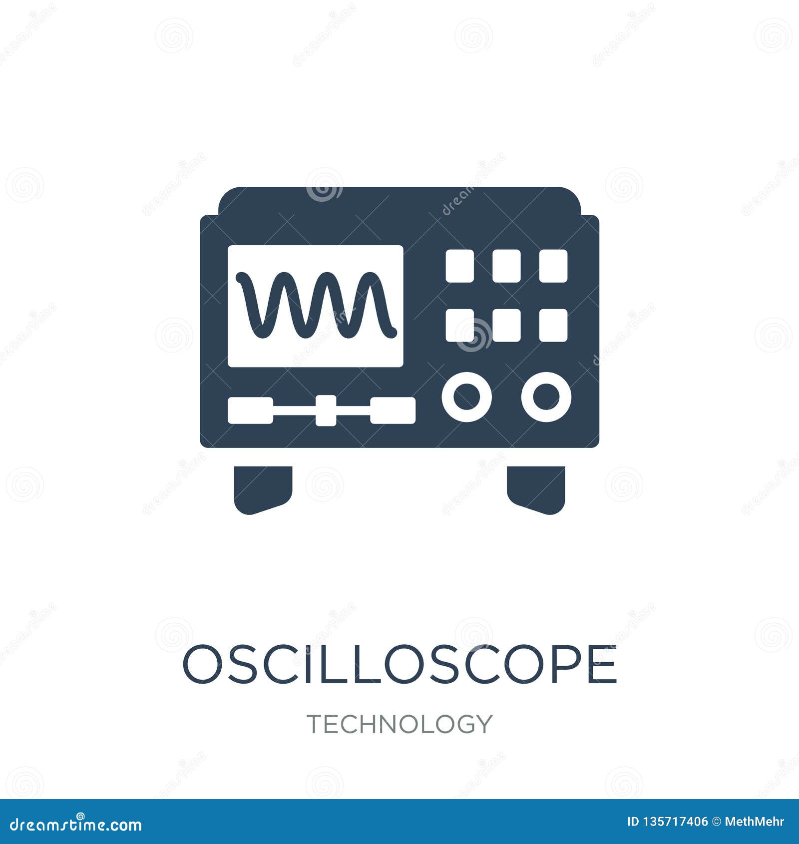 Oscilloscope Icon in Trendy Design Style. Oscilloscope Icon Isolated on ...