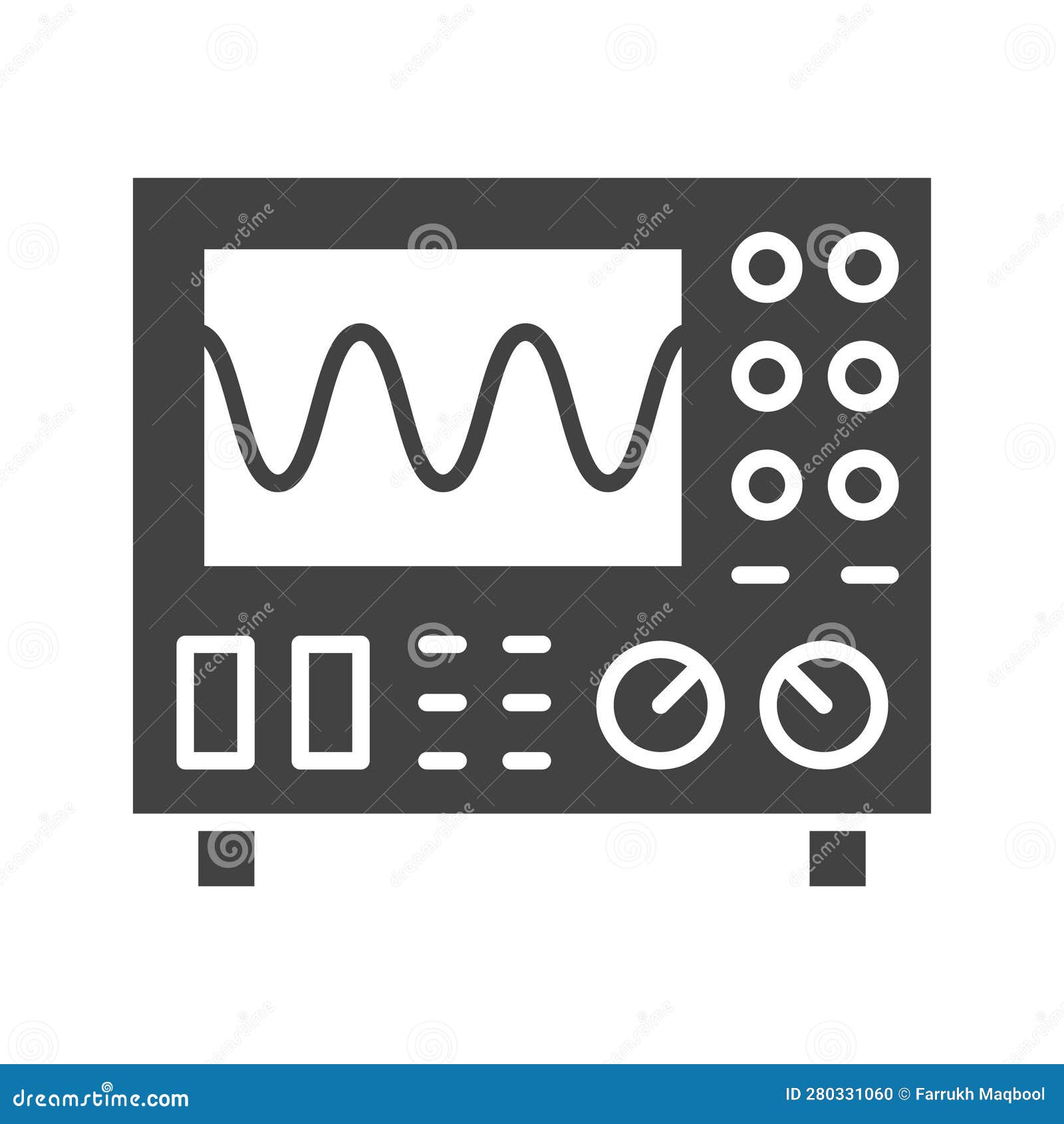 Oscilloscope Icon Vector Image. Stock Vector - Illustration of ...