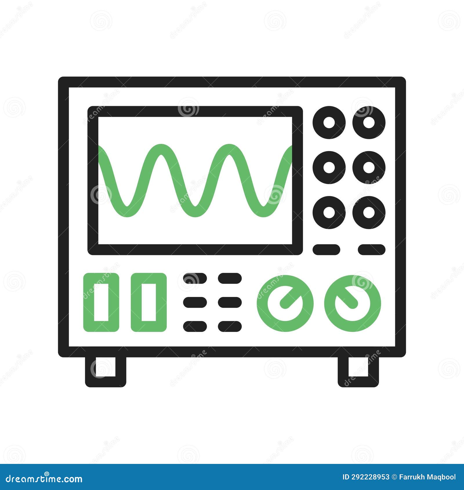 Oscilloscope Icon Vector Image. Stock Vector - Illustration of ...