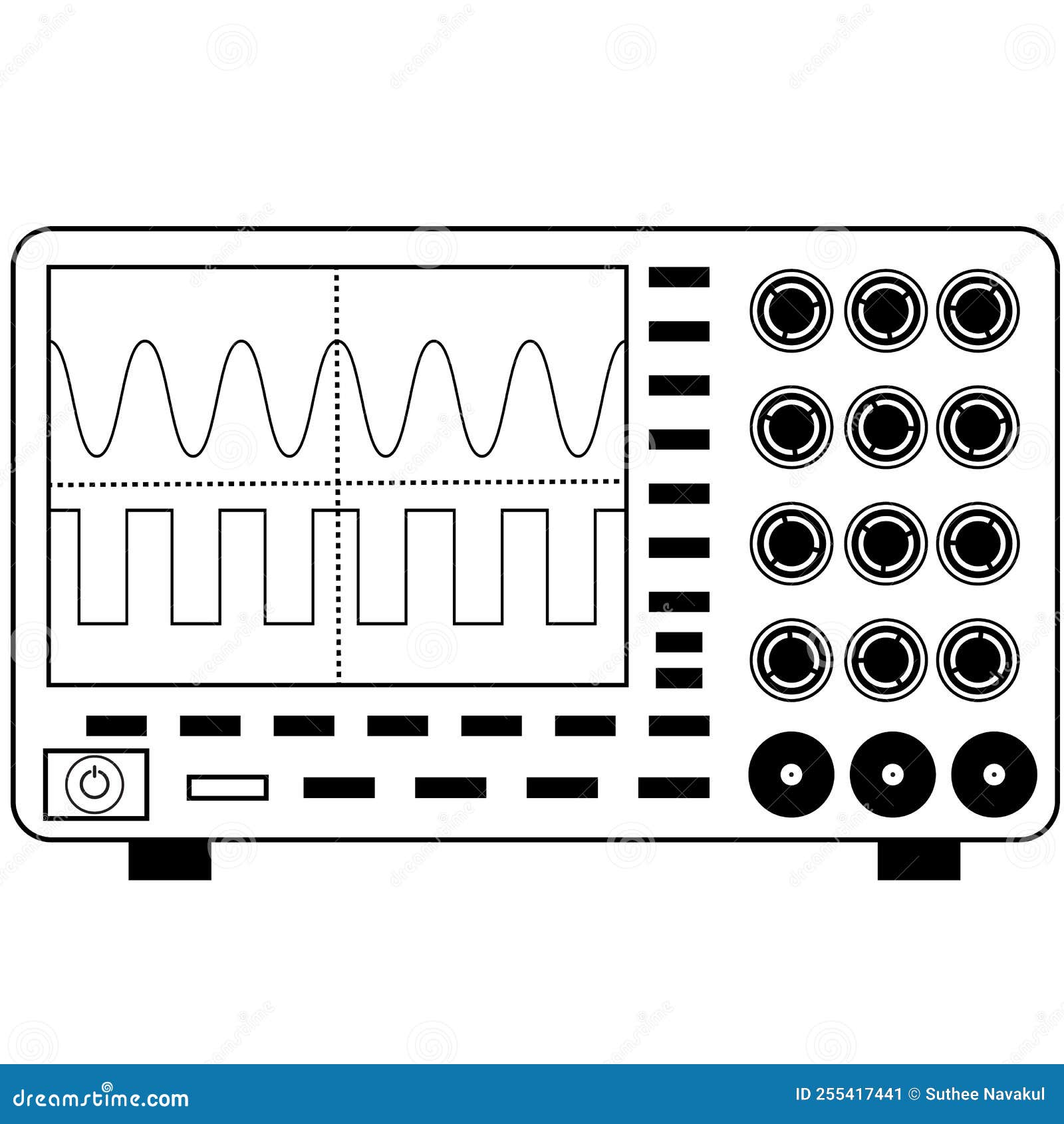 Oscilloscope Icon Vector. Instrument For Measurements Illustration Sign ...