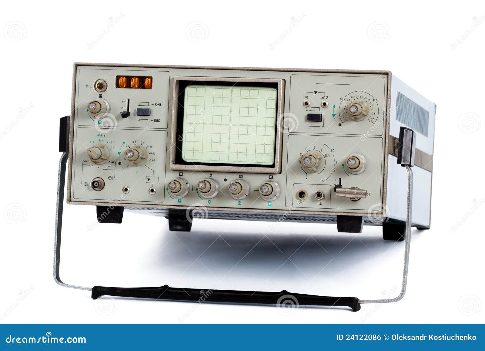 Oscilloscope (isolated) stock photo. Image of electric - 24122086