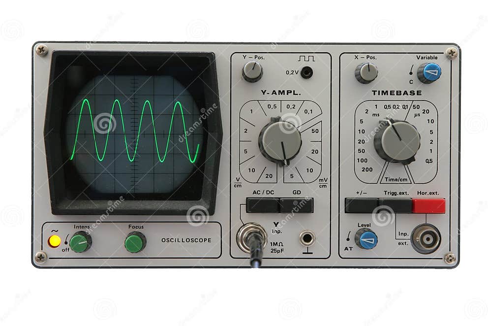Oscilloscope isolated stock image. Image of measurement - 82433