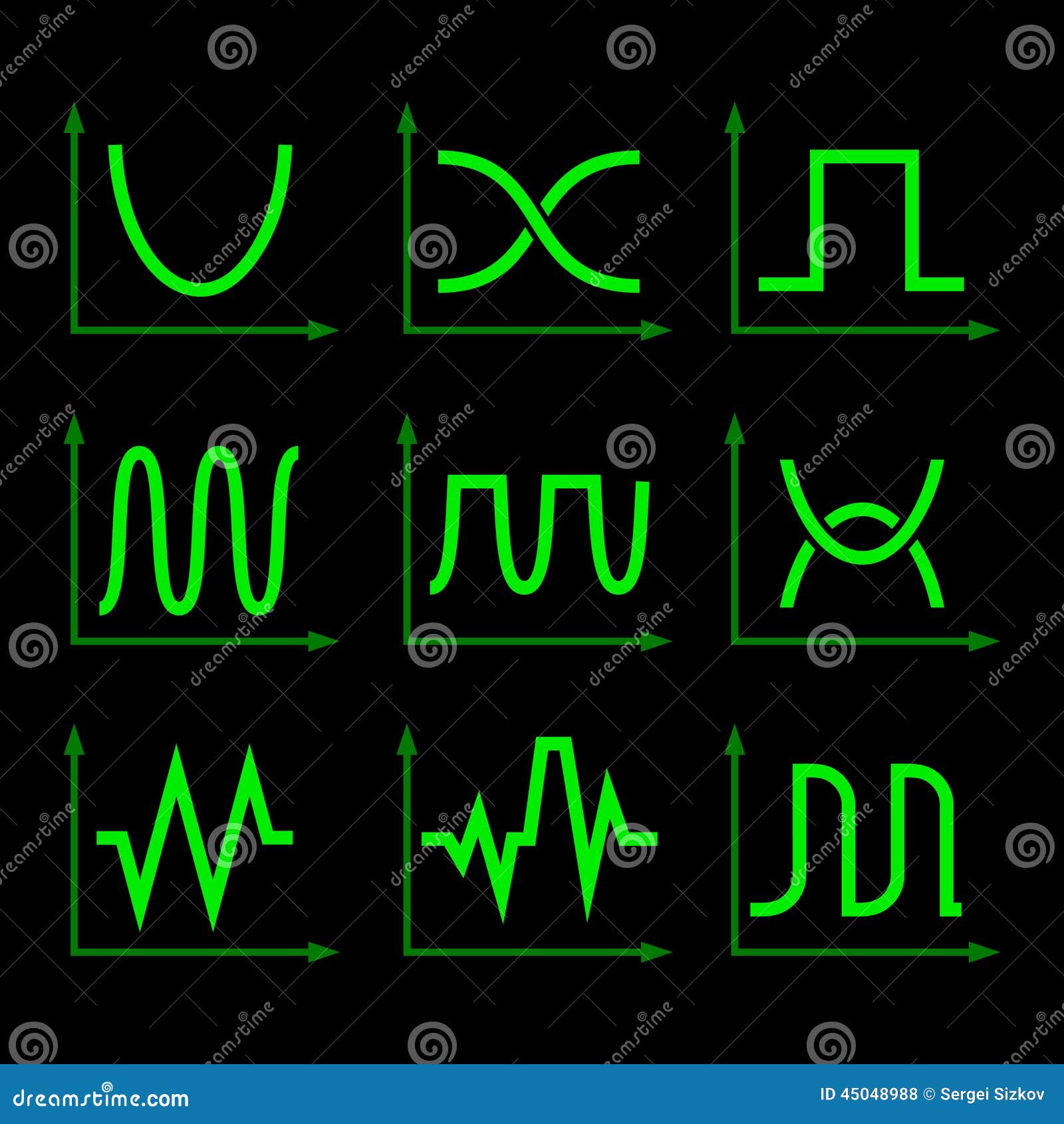 Oscilloscope Signal Set. Vector Stock Vector - Illustration of ... Oscilloscope Signal Set. Vector Stock Vector - Illustration of ...