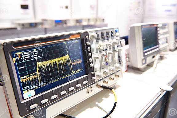 Oscilloscope Spectrum Analyzer Stock Image - Image of exhibition ...