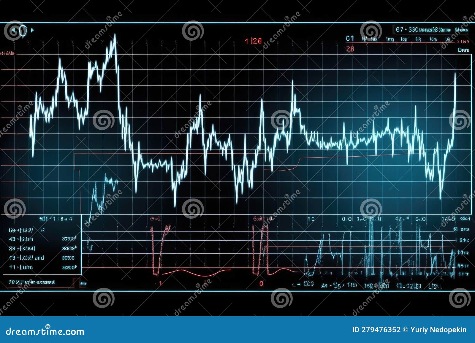Oscilloscope Waveform on Its Screen. Generative AI Stock Photo - Image ...