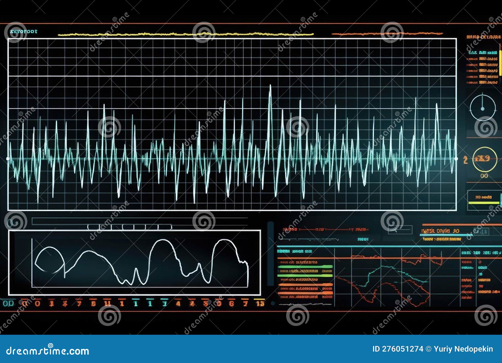 Oscilloscope Waveform On Its Screen. Generative AI Stock Photo ... Oscilloscope Waveform On Its Screen. Generative AI Stock Photo ...