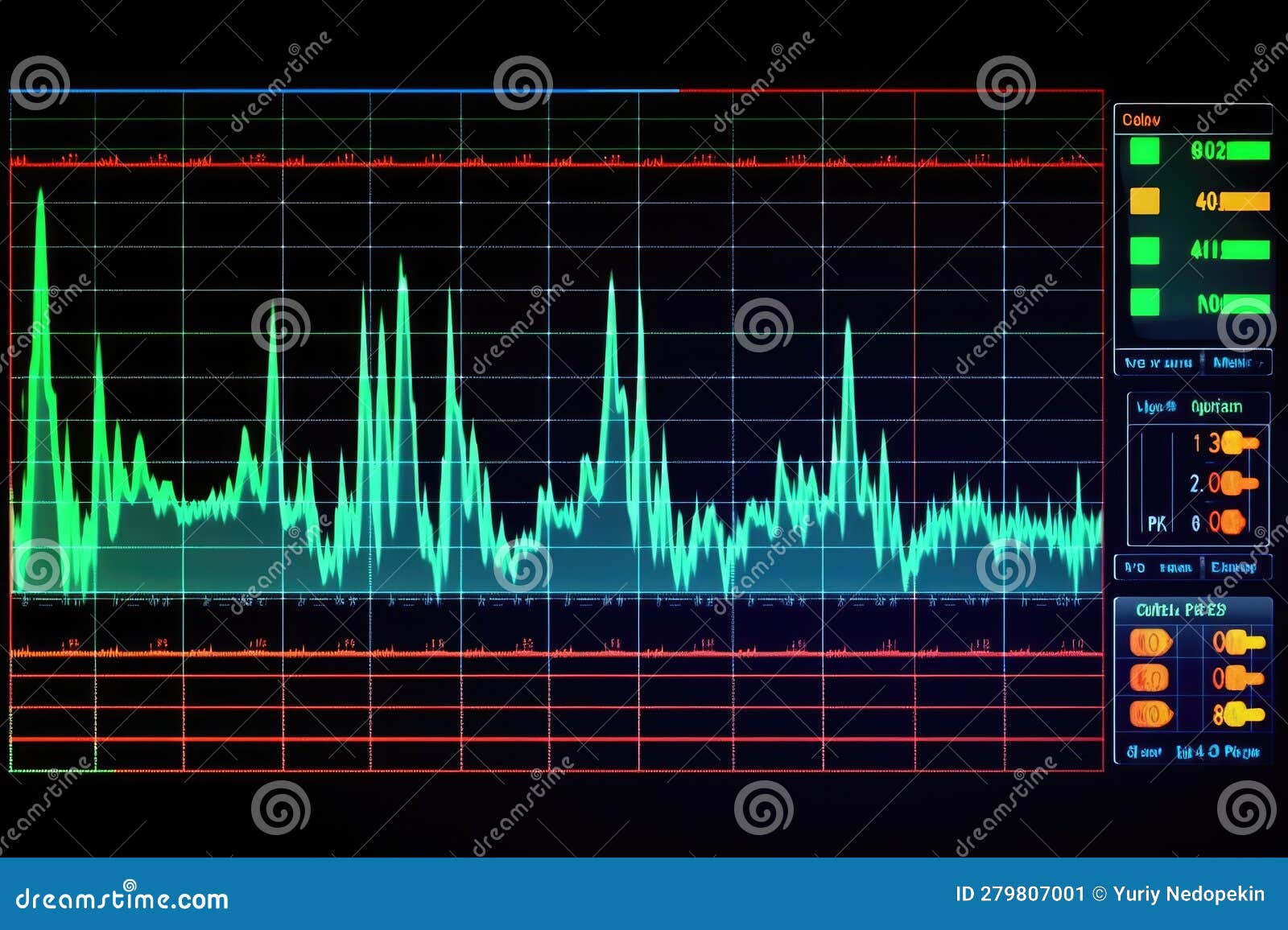 Oscilloscope Waveform On Its Screen. Generative AI Stock Image ... Oscilloscope Waveform On Its Screen. Generative AI Stock Image ...