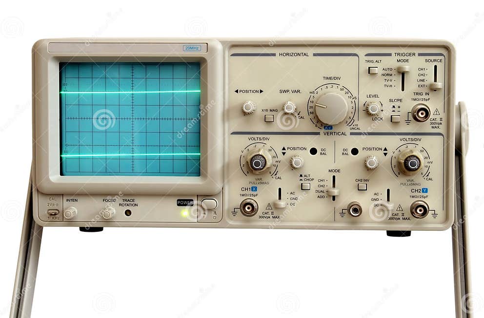 Osciloscópio imagem de stock. Imagem de digital, ciência - 1086211