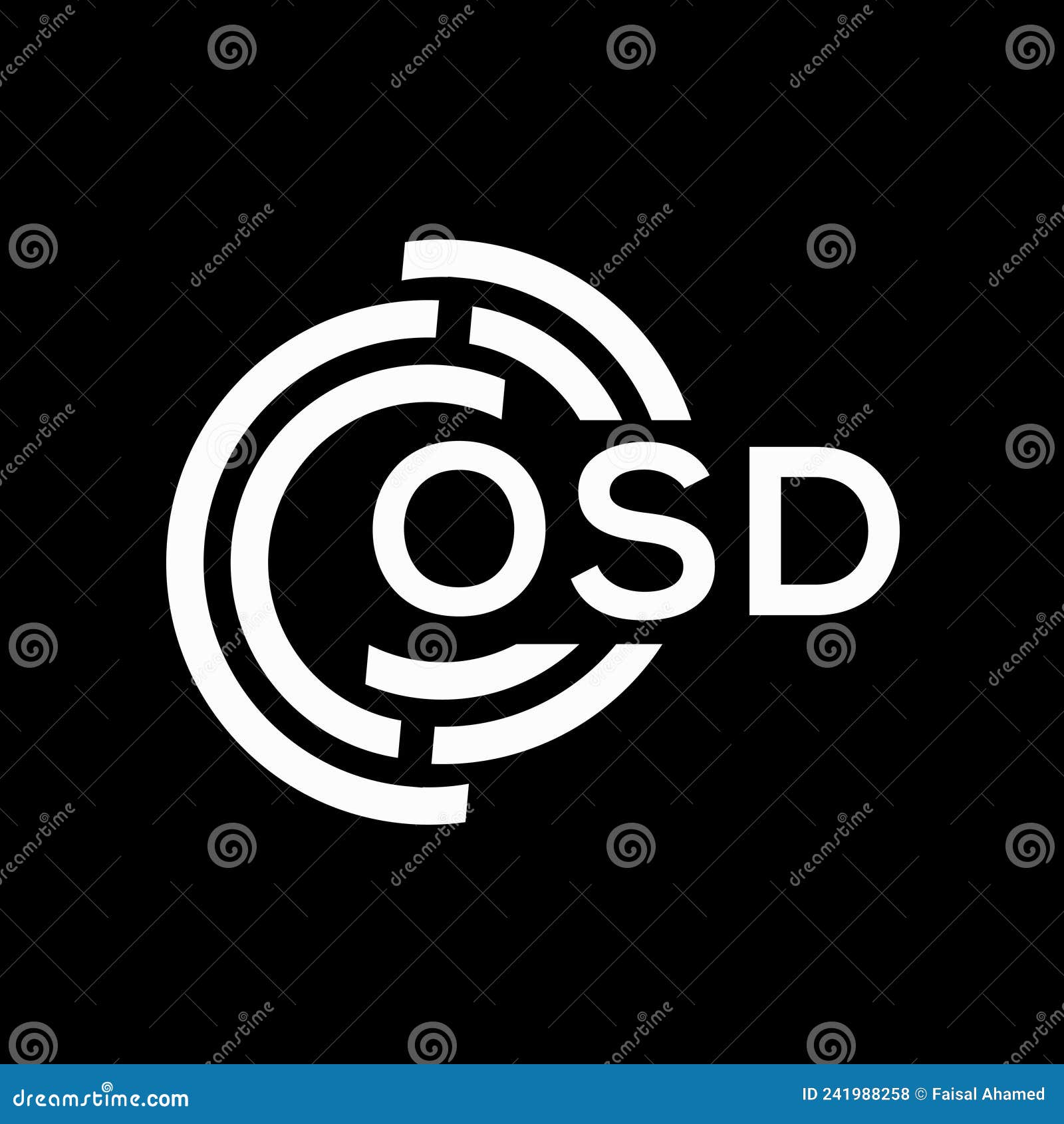 OSD Letter Logo Design On Black Background. OSD Creative Initials ...