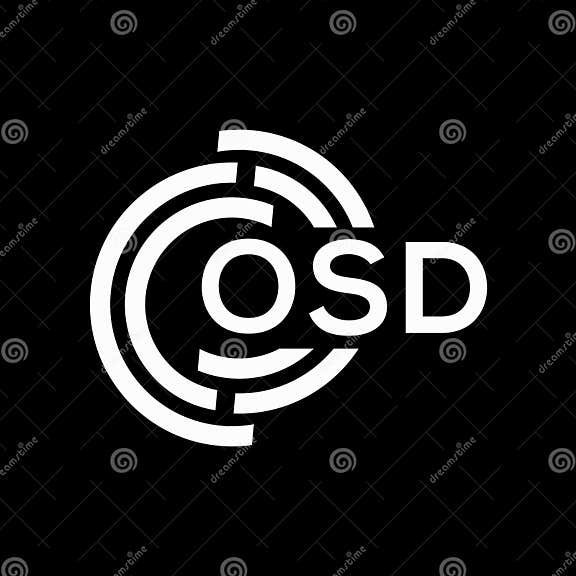 OSD Letter Logo Design on Black Background. OSD Creative Initials ...