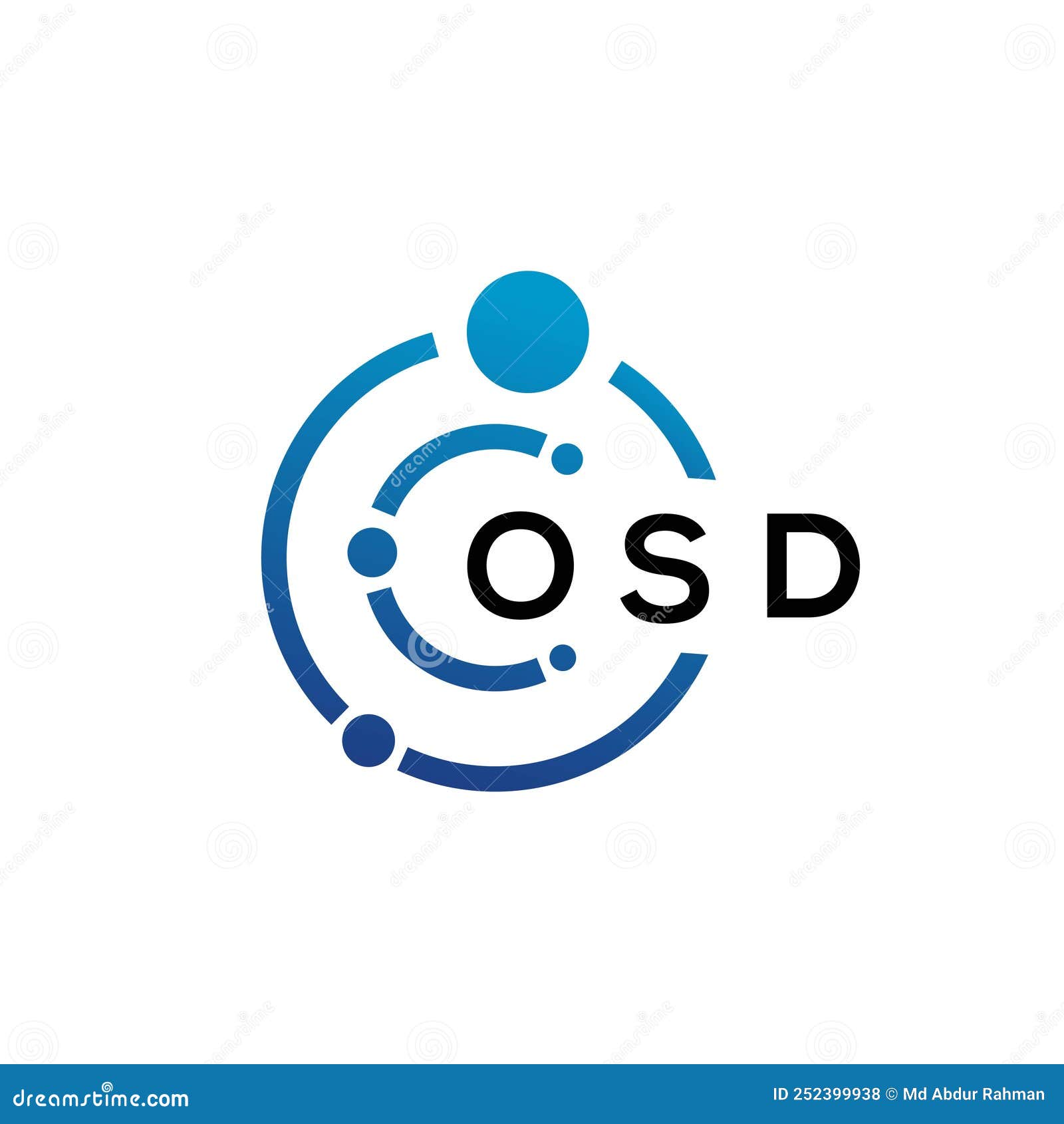 OSD Letter Technology Logo Design on White Background. OSD Creative ...