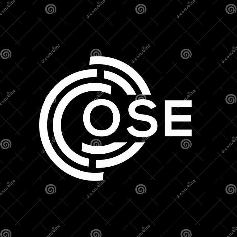 OSE Letter Logo Design on Black Background. OSE Creative Initials ...