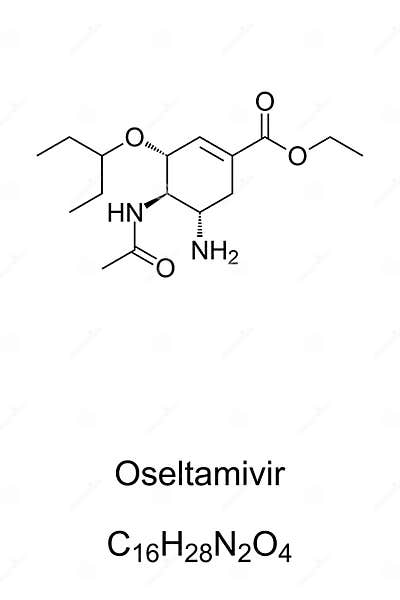 Oseltamivir, Also Known As Tamiflu, Chemical Formula and Structure ...