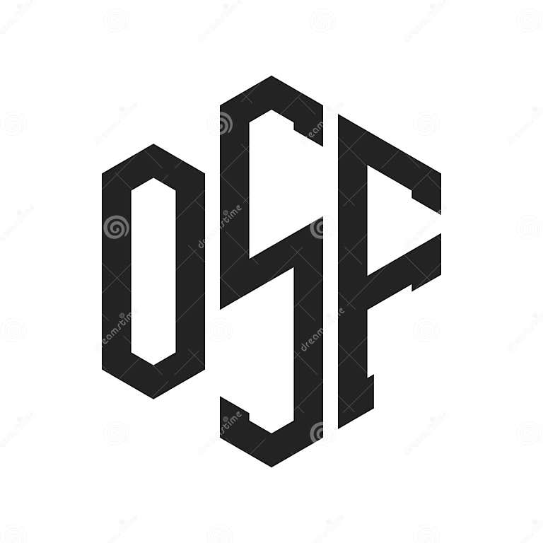 OSF Logo Design. Initial Letter OSF Monogram Logo Using Hexagon Shape ...