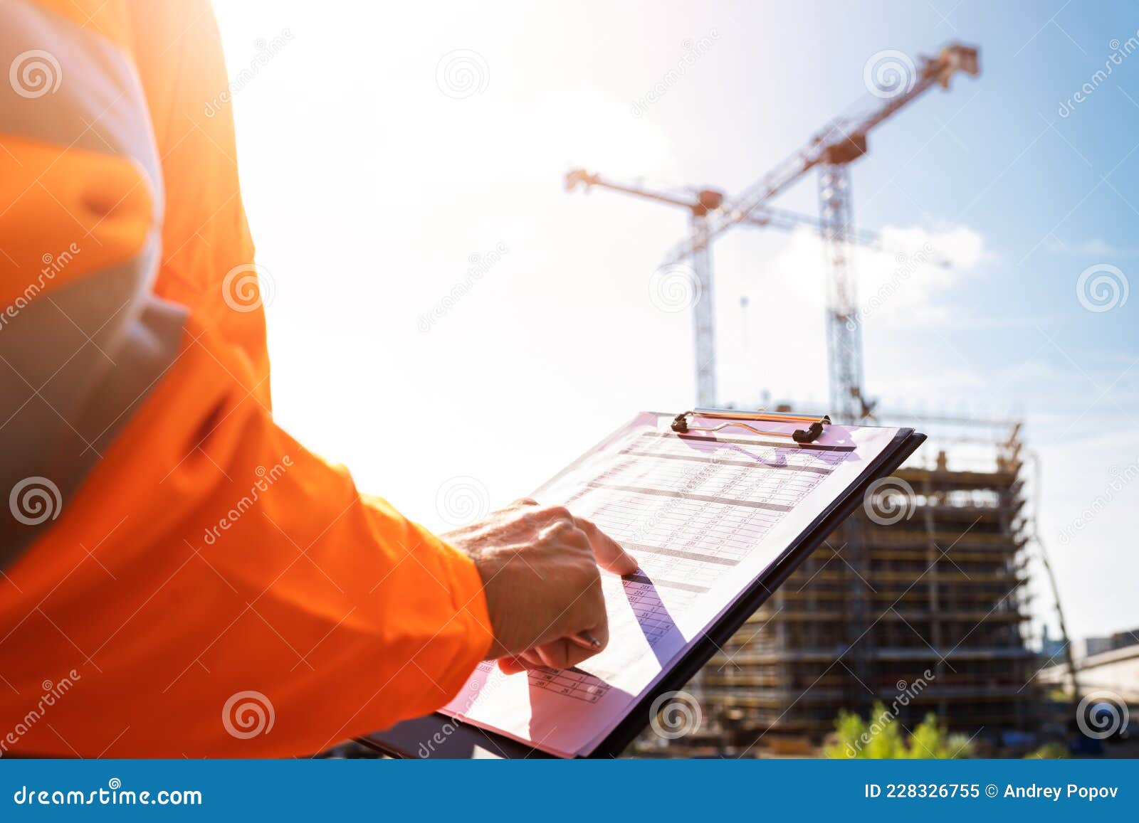 OSHA Inspection Worker at Construction Site Stock Image - Image of ...