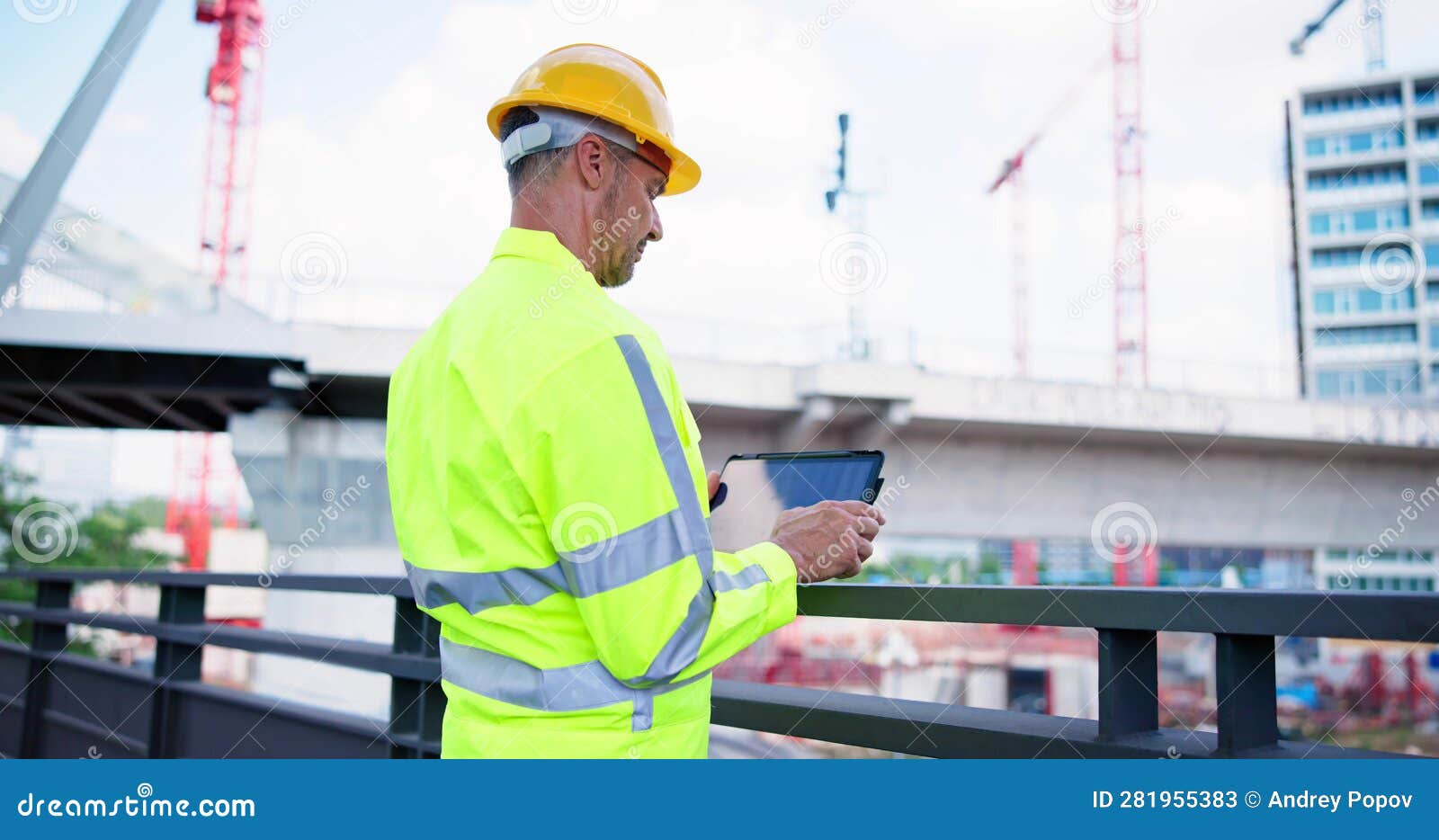Osha Inspector at Construction Site Stock Image - Image of hardhat ...