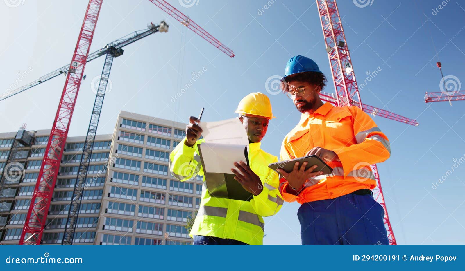OSHA Inspector at Construction Site Stock Image - Image of people ...