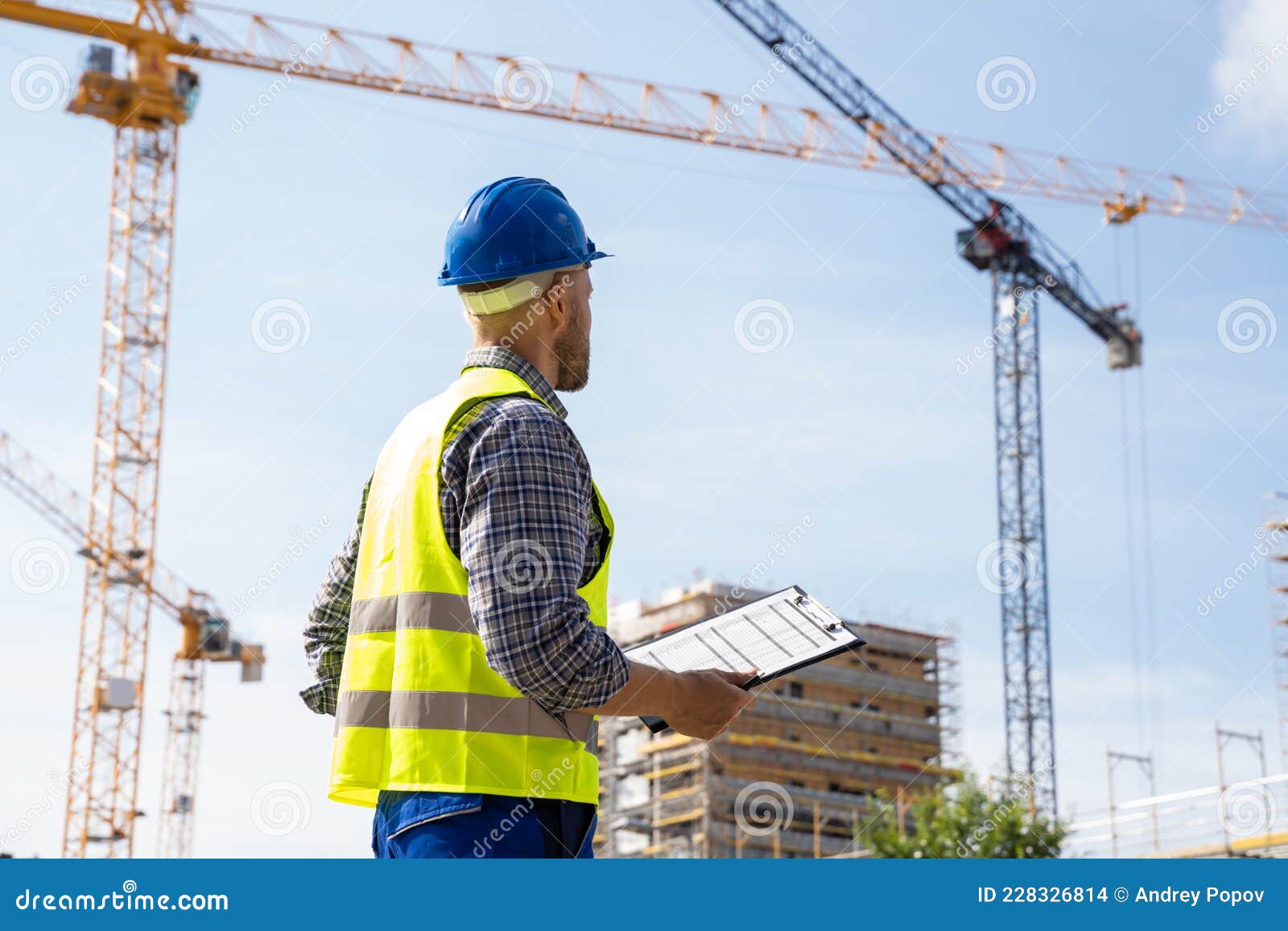 OSHA Inspector at Construction Site Stock Photo - Image of professional ...