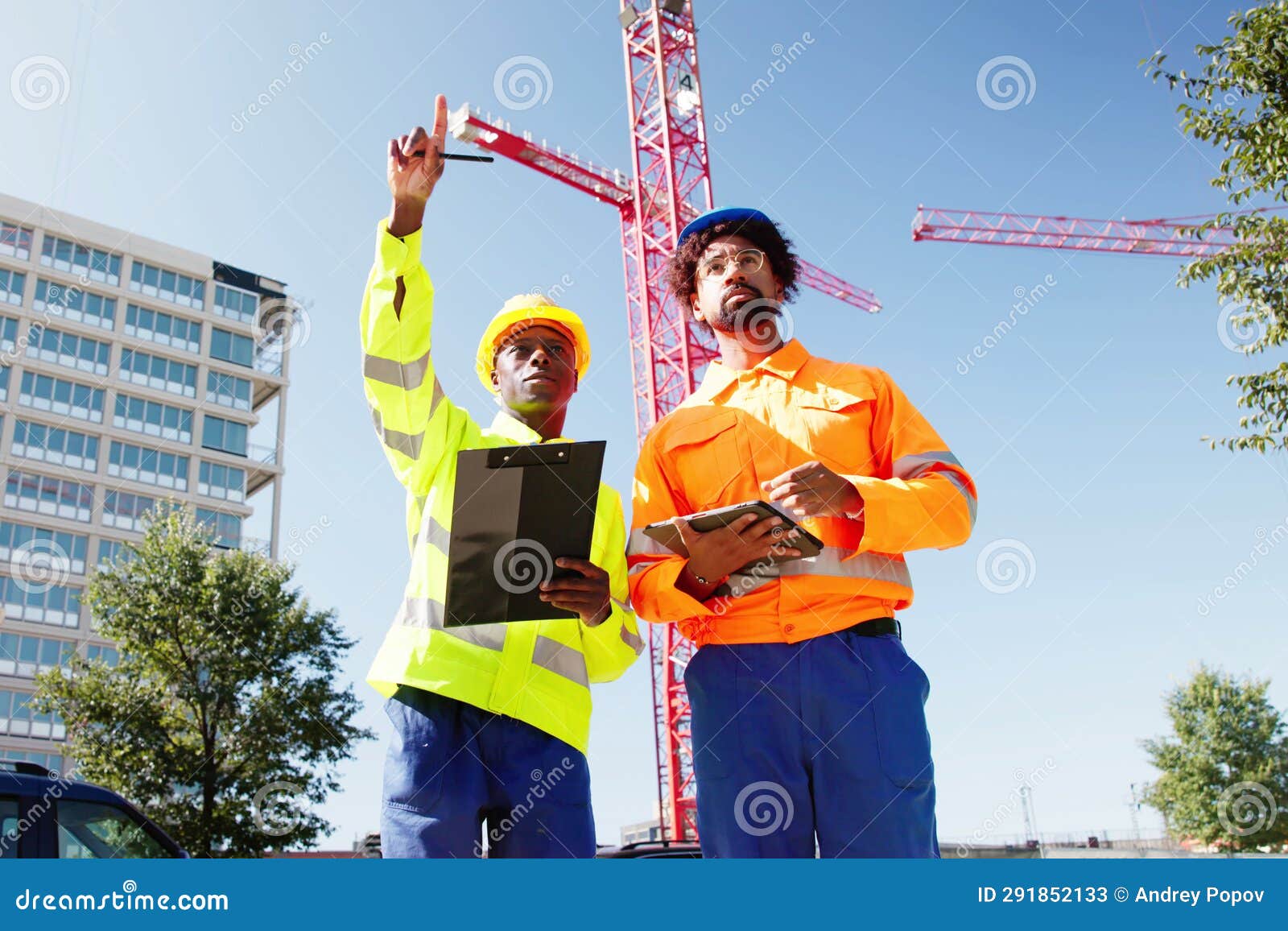 OSHA Inspector at Construction Site Stock Image - Image of inspector ...