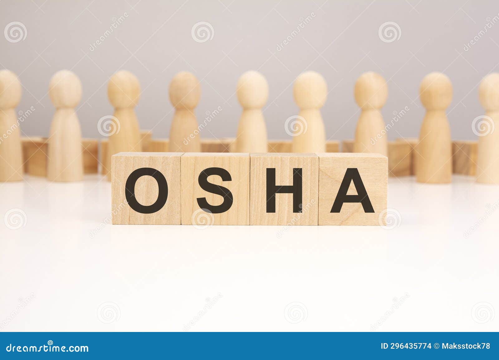 OSHA - Word Composed from Wooden Blocks Letters on White Background ...
