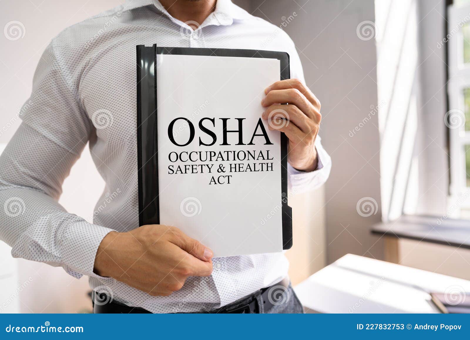 Safety-document Label In The Registrar`s Folder. Professional Well ...