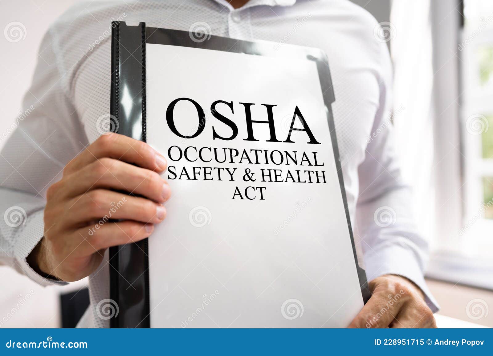 OSHA Workplace Safety Document Stock Image - Image of young, safe ...