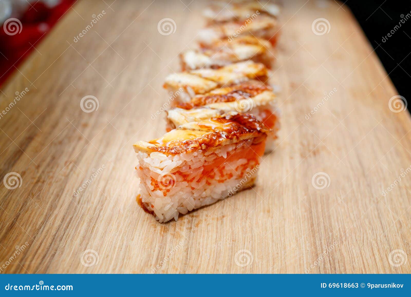 Oshizushi, Pressed Sushi in a Box Stock Image - Image of pressed ...