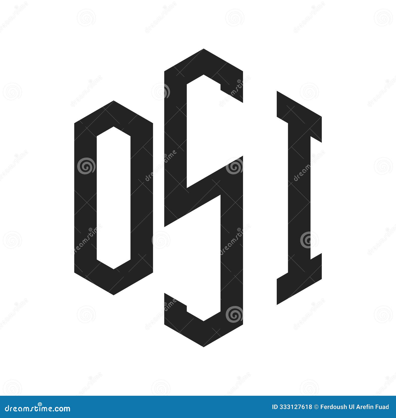 OSI Logo Design. Initial Letter OSI Monogram Logo Using Hexagon Shape ...