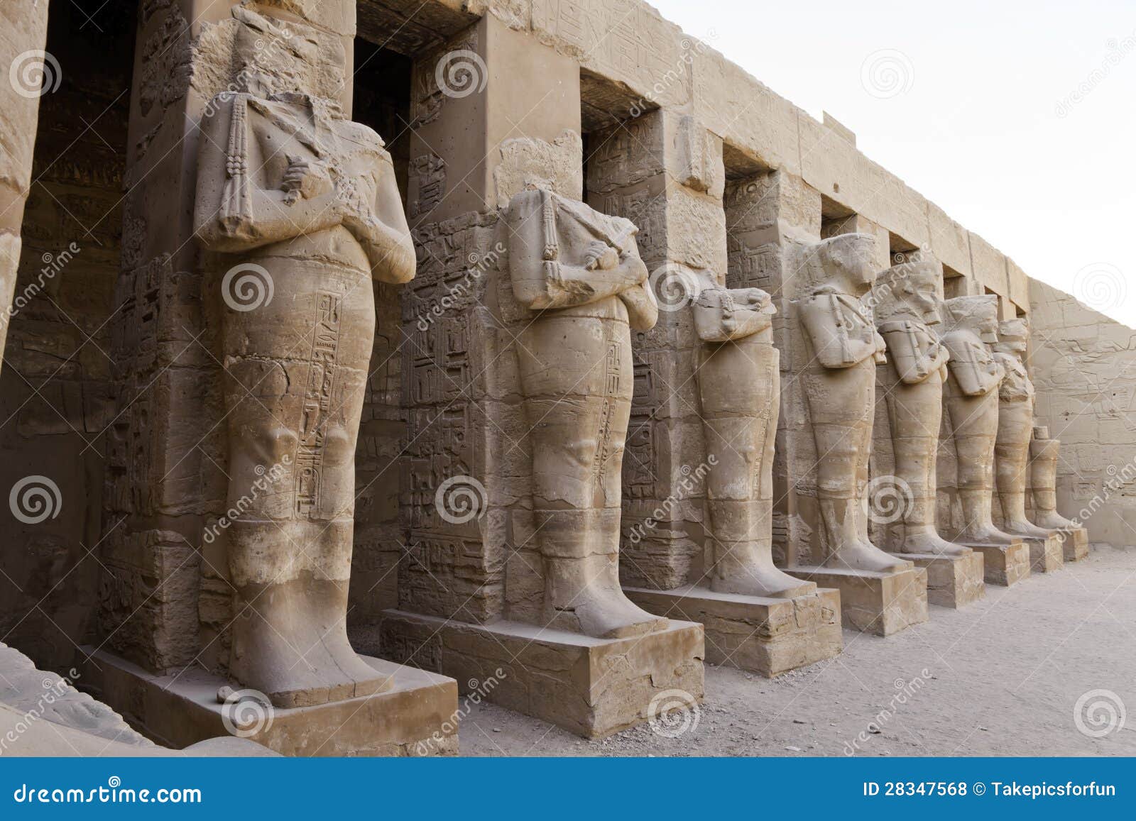 Osiride Statues of Ramesses III Stock Photo - Image of egypt, north ...