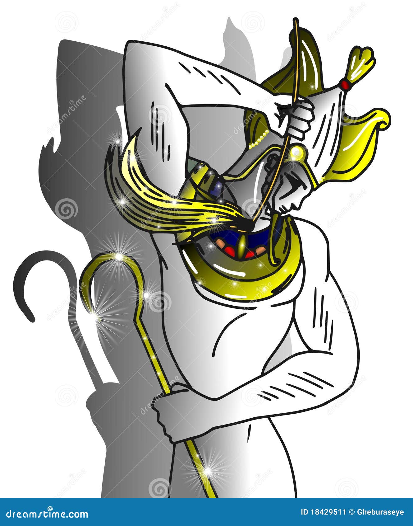 Osiris , Isolated Figure Of Ancient Egypt Deities Cartoon Vector ...