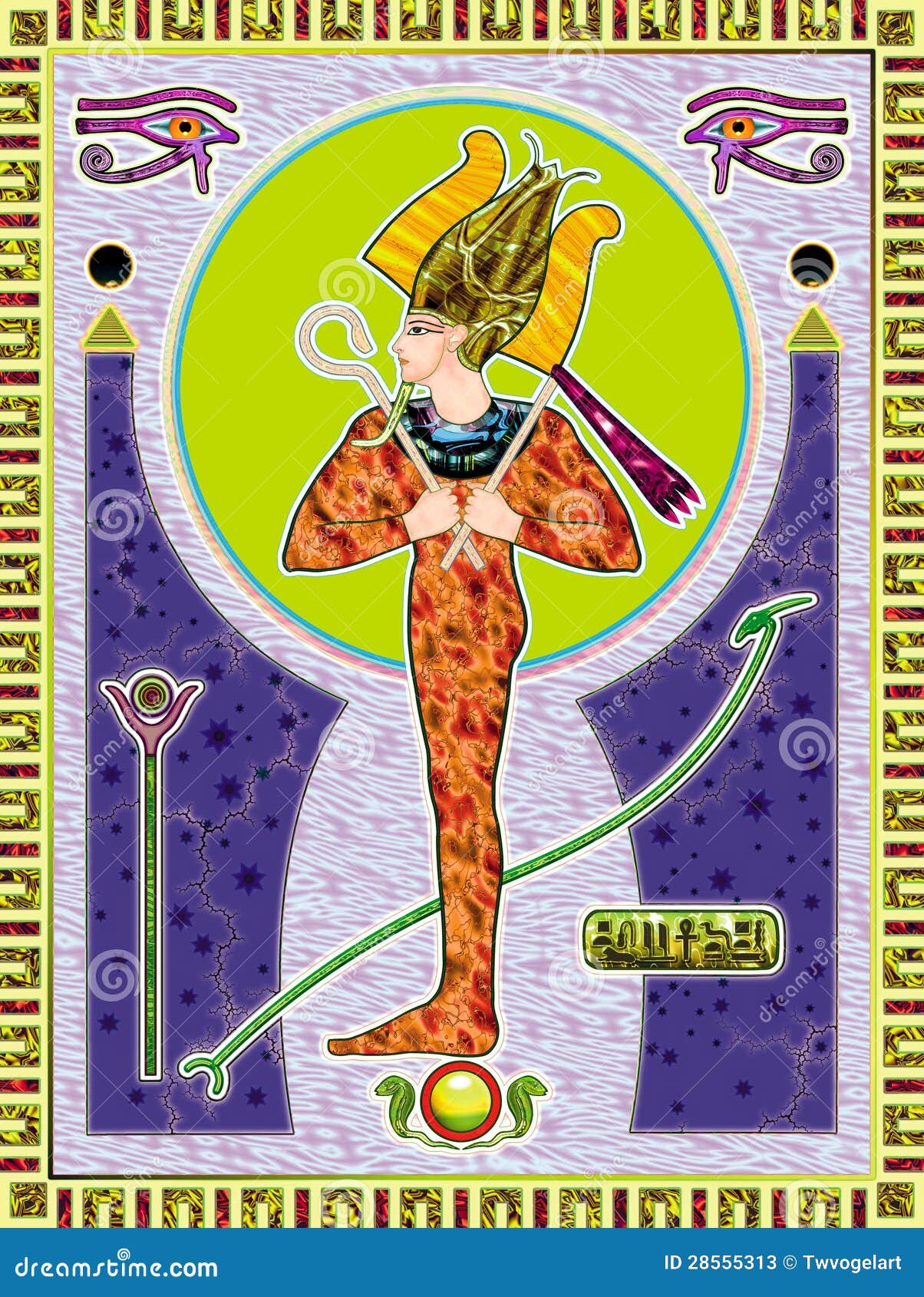 Osiris stock illustration. Illustration of deity, egypt - 28555313