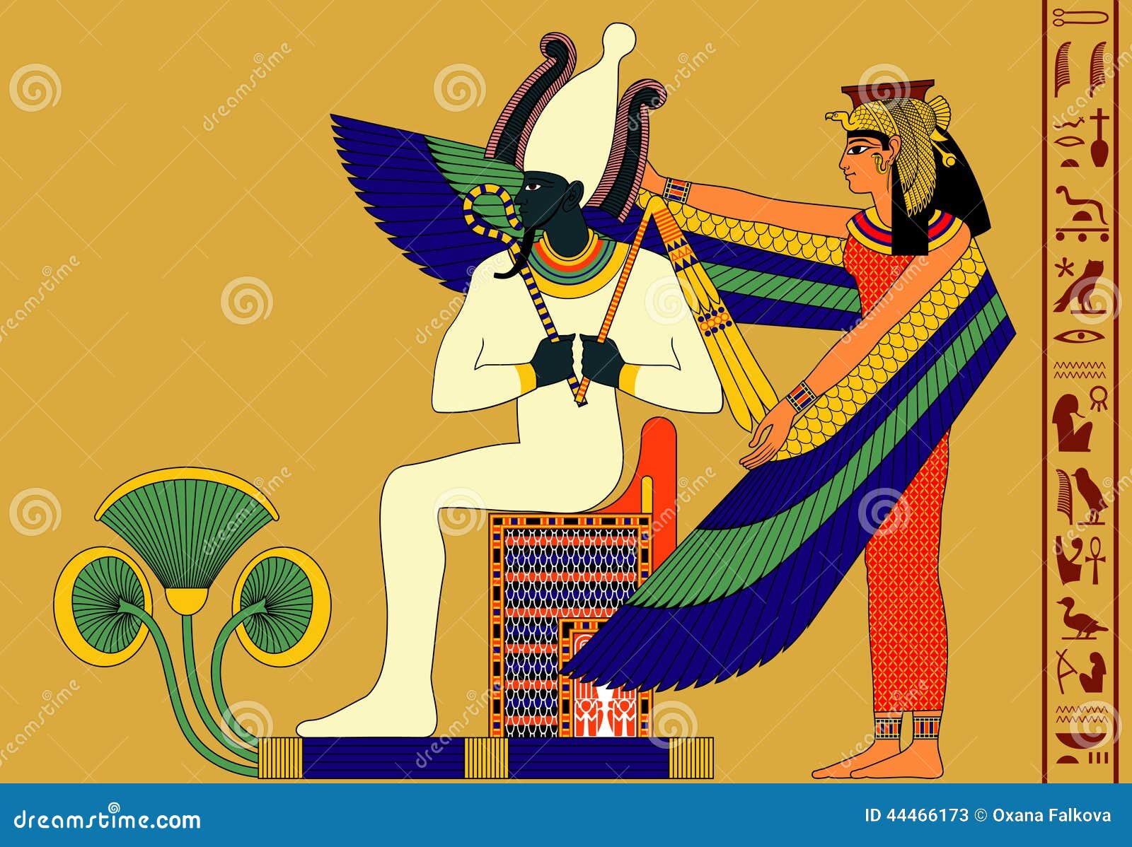 Osiris E ISIS Ilustración del Vector - Imagen: 44466173