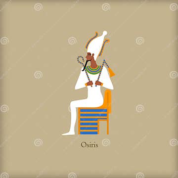 Osiris - God of the Underworld Icon, Flat Style Stock Vector ...