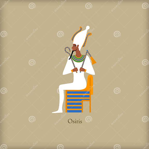 Osiris - God of the Underworld Icon, Flat Style Stock Vector ...