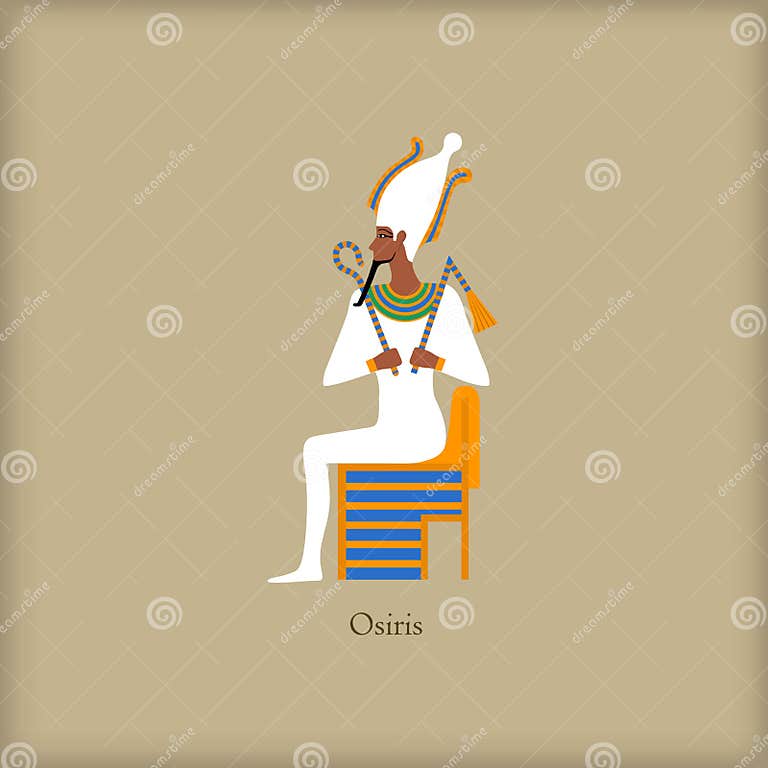Osiris - God of the Underworld Icon, Flat Style Stock Vector ...