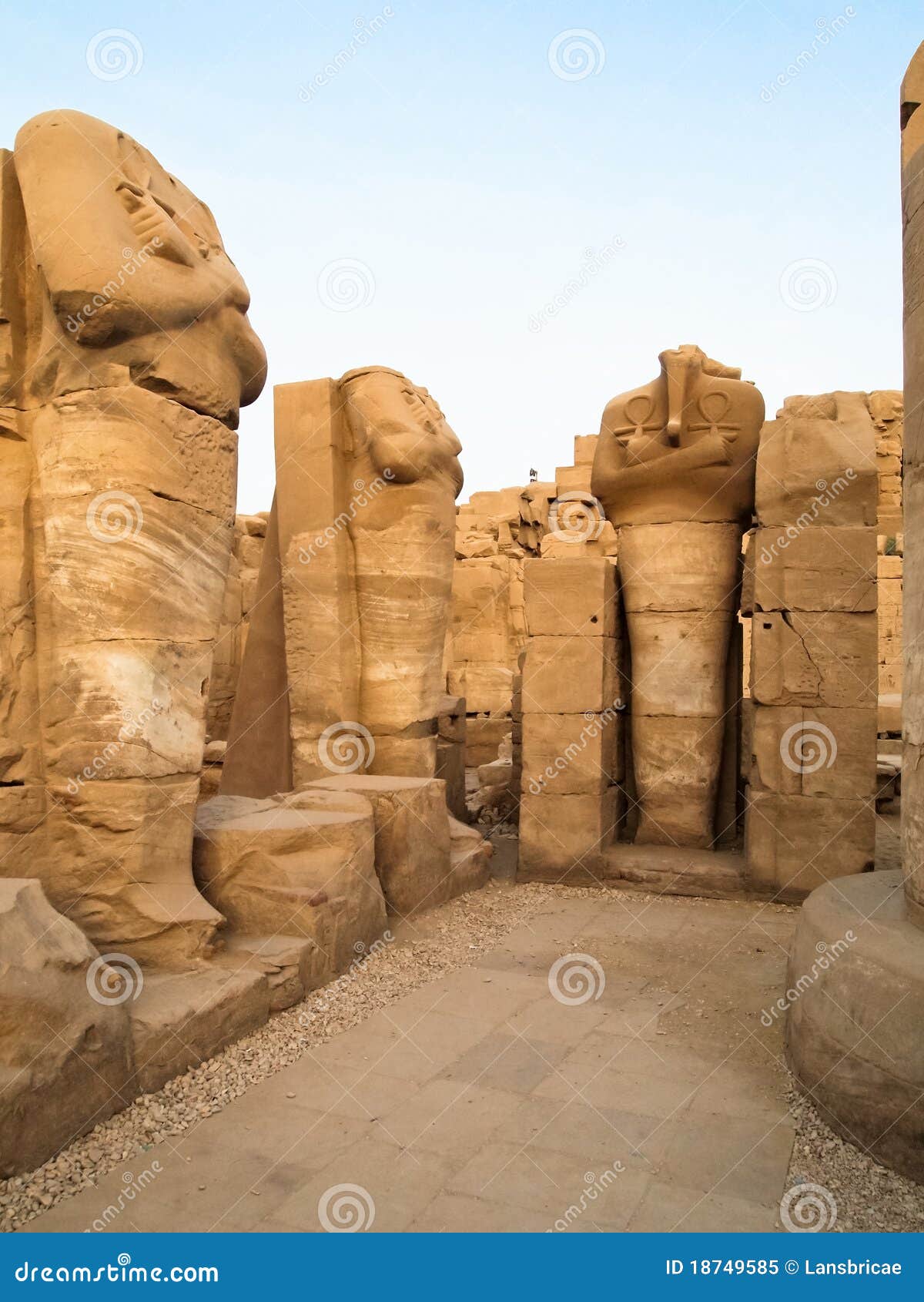 Osiris Statues in Karnak Temple Stock Image - Image of ancient ...