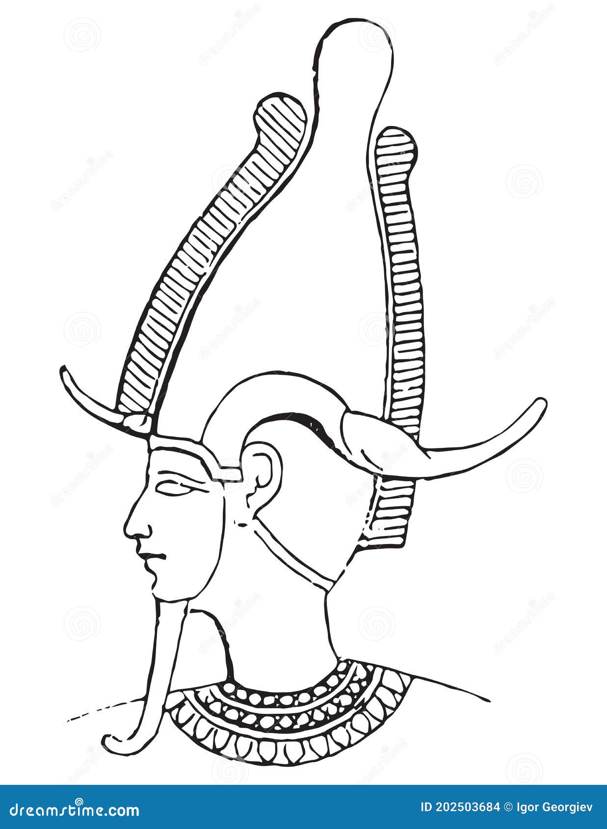 Osiris Tat. Set of Egyptian Labels and Elements. Vector Set ...