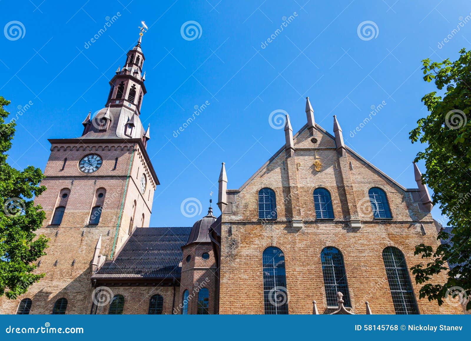 Oslo Cathedral stock photo. Image of famous, lutheran - 58145768