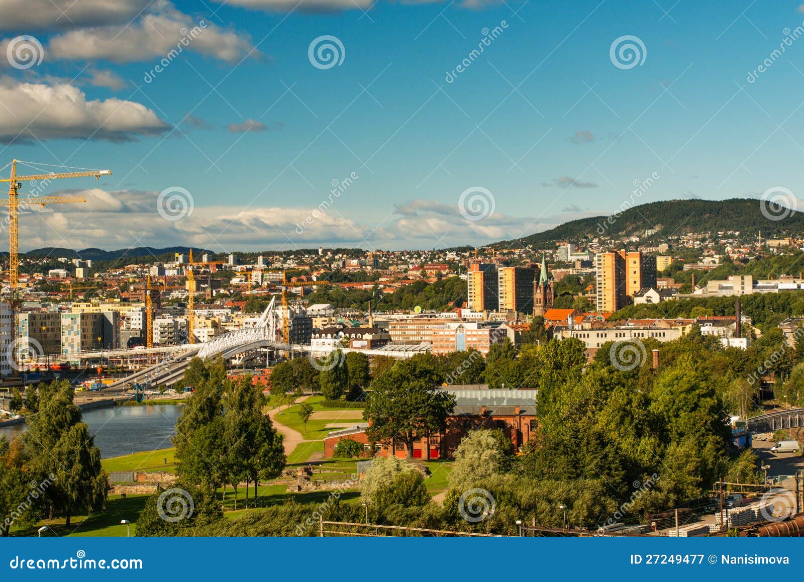 Oslo cityscape stock image. Image of skyline, birdview - 27249477