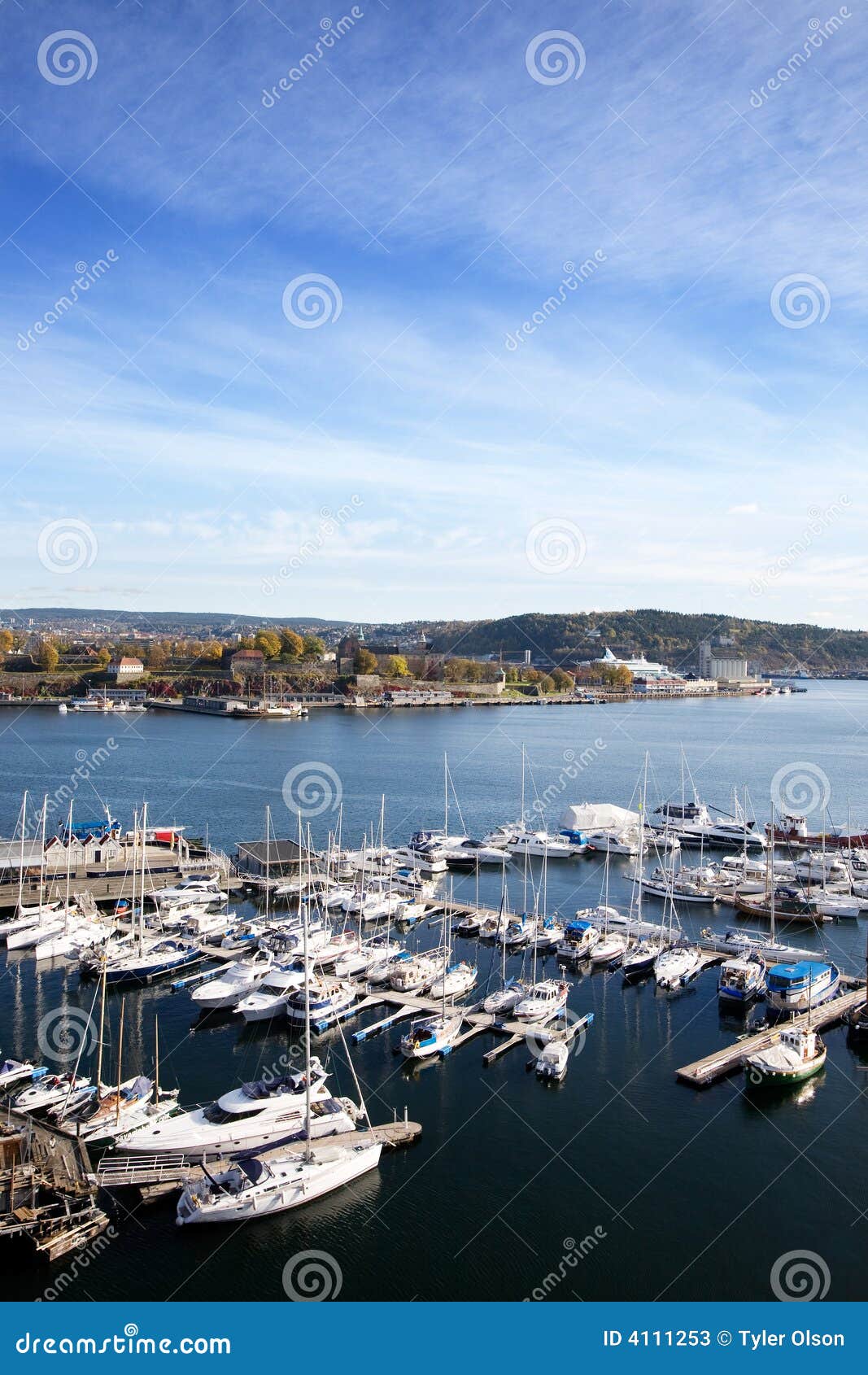 Oslo Fjord stock image. Image of landscape, akerbrygge - 4111253