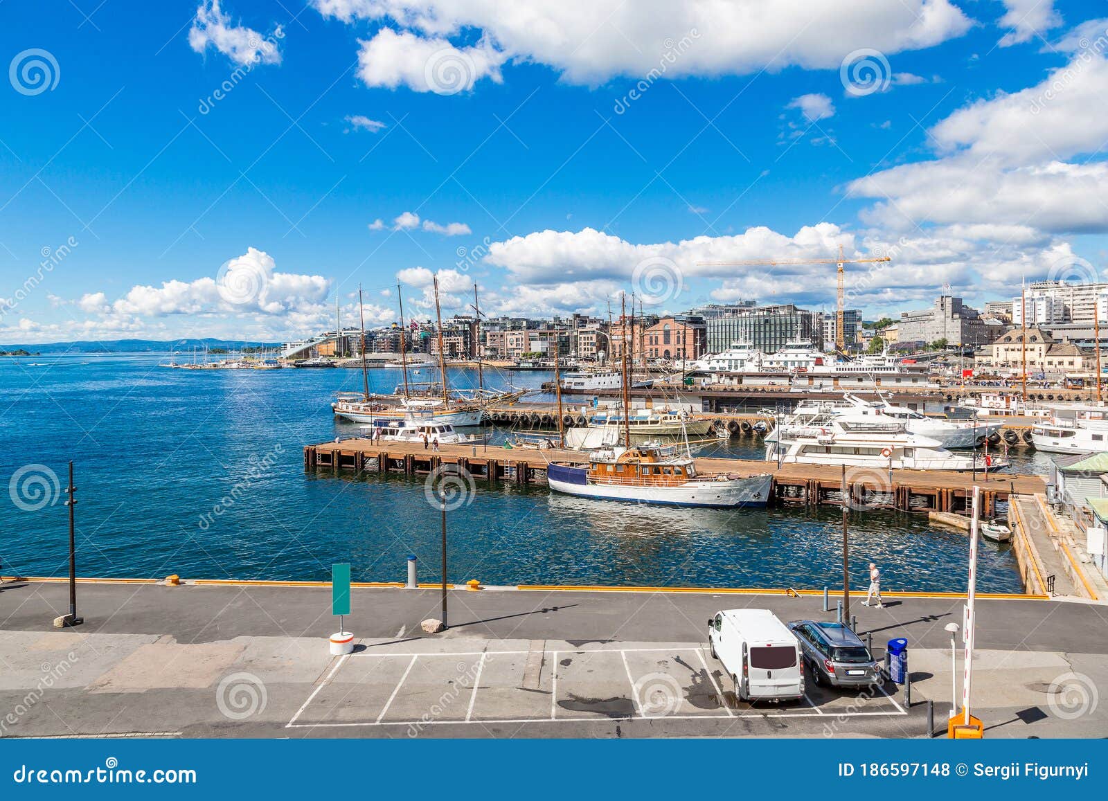 Oslo Harbor, Norway stock photo. Image of white, outside - 186597148