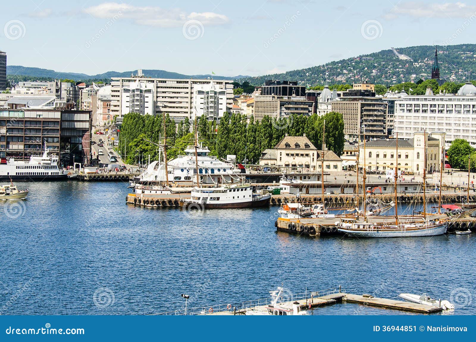 Oslo harbor stock image. Image of architecture, norway - 36944851