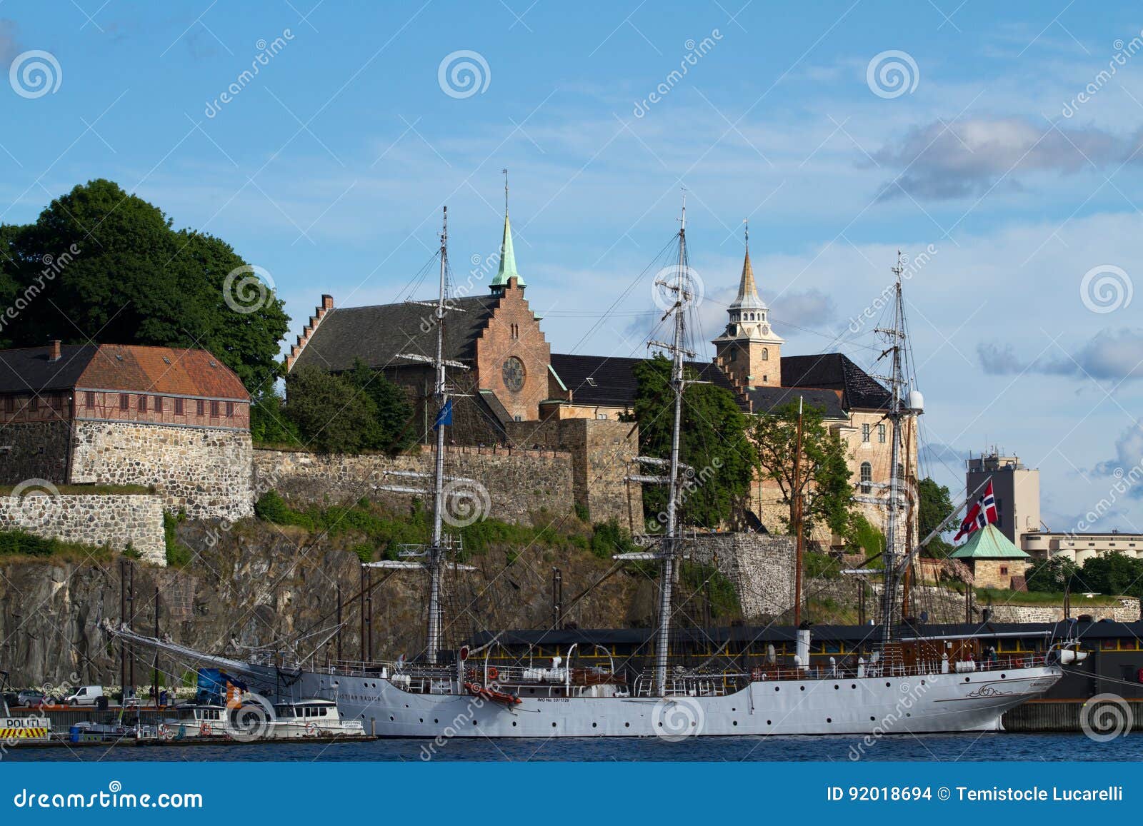 Oslo landscape editorial stock image. Image of history - 92018694