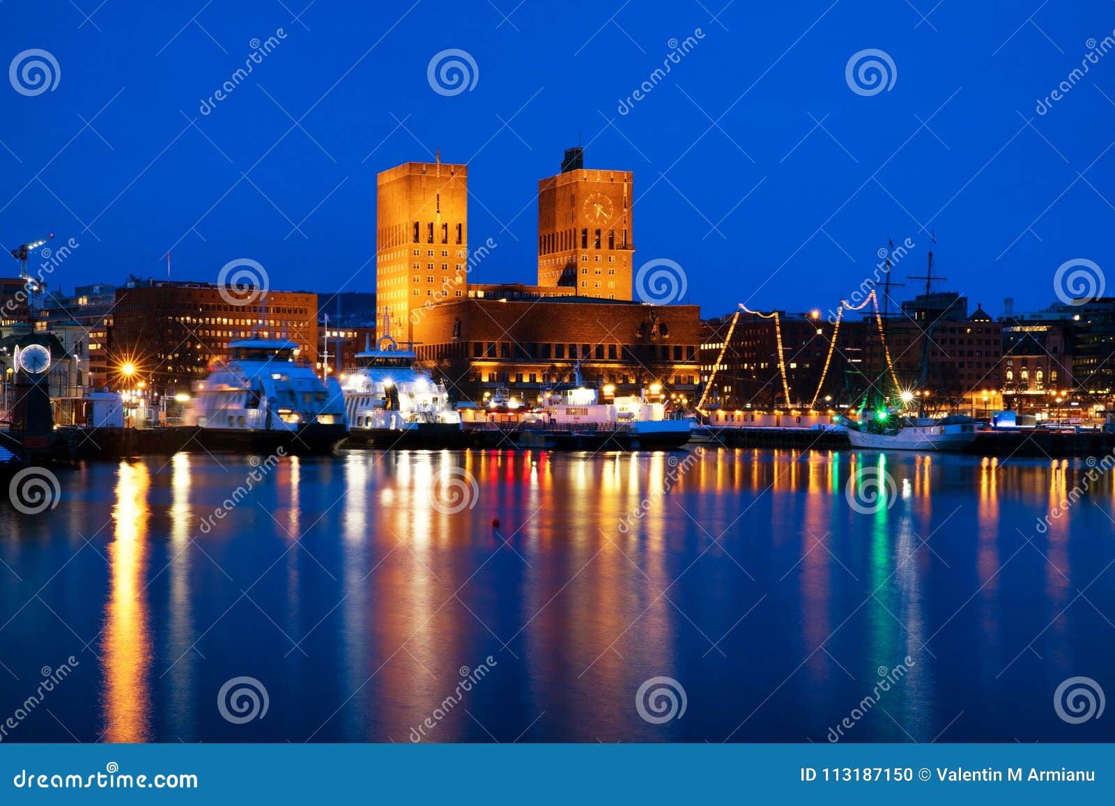 Oslo stock photo. Image of landmark, nobel, port, architecture - 113187150