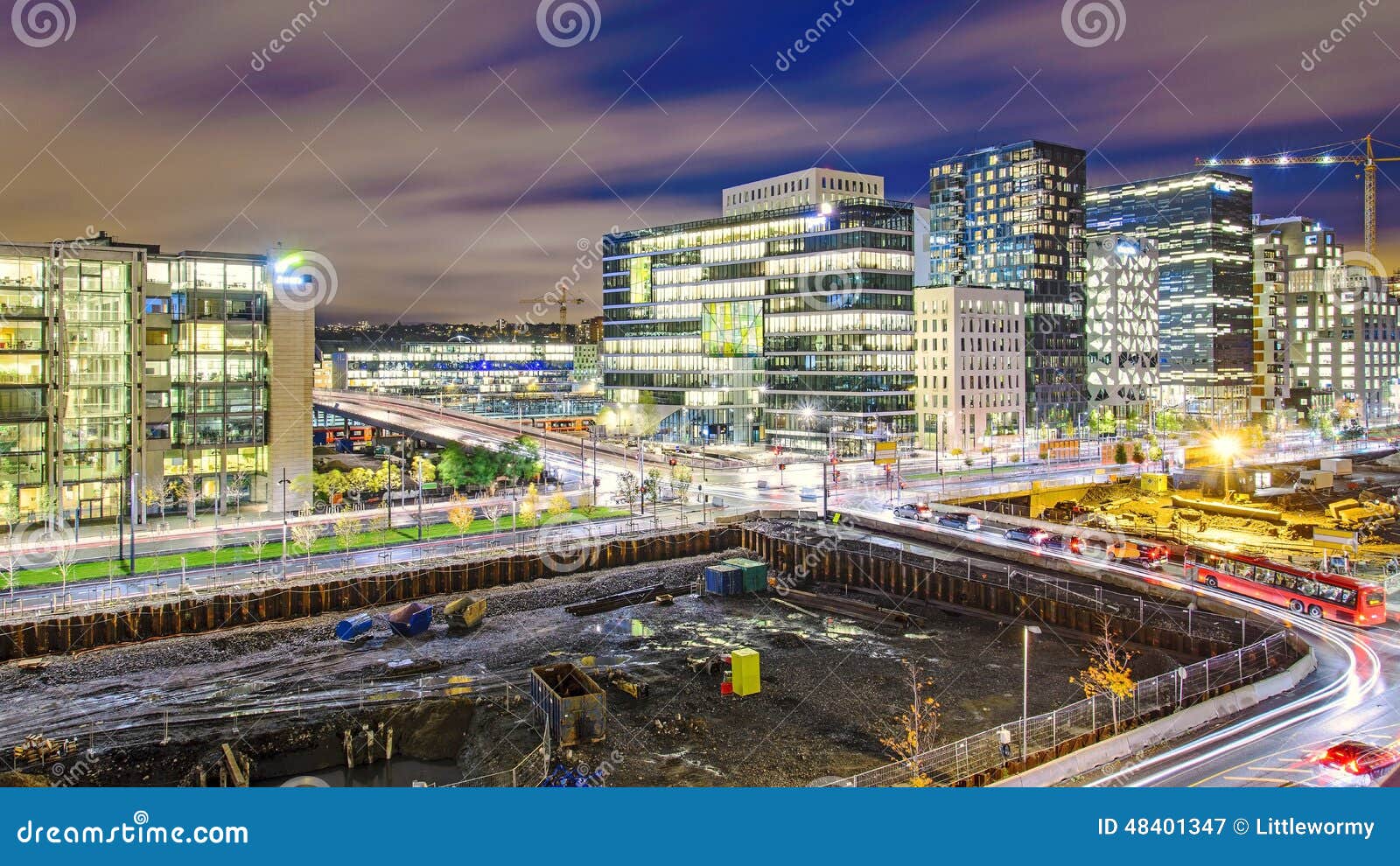 Oslo Night view stock image. Image of contemporary, exterior - 48401347