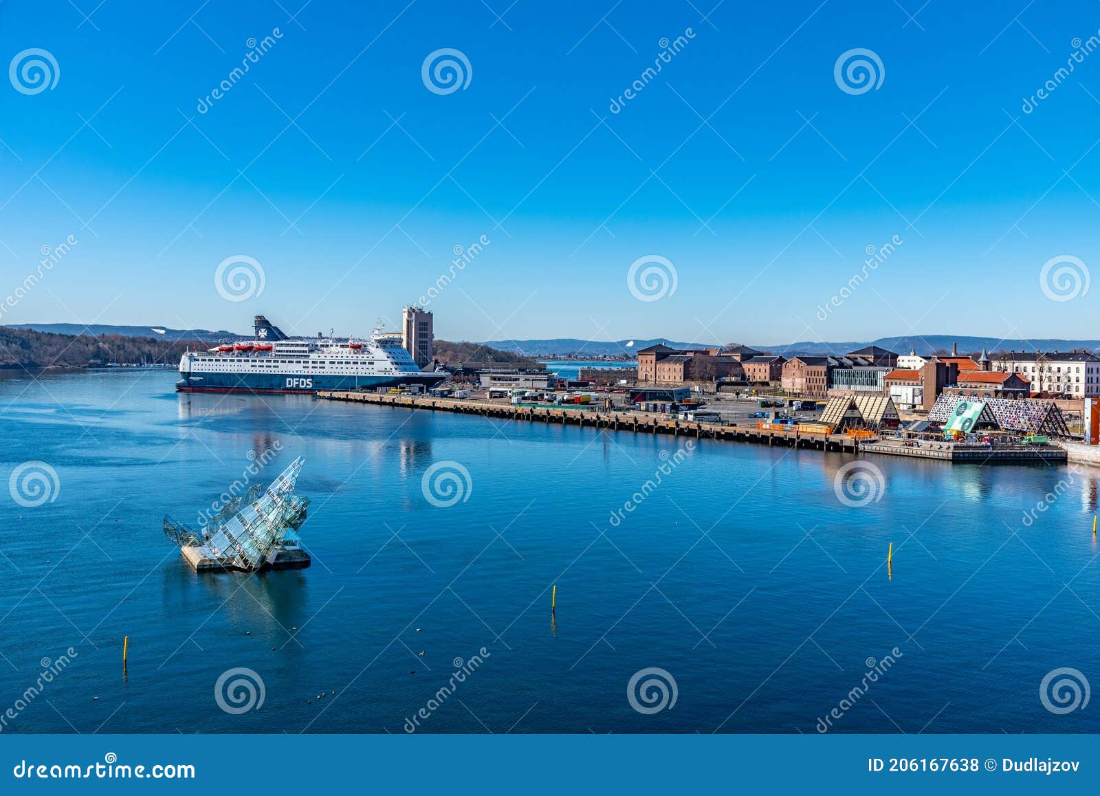 OSLO, NORWAY, APRIL 15, 2019: Skyline of the Port of Oslo, Norway ...