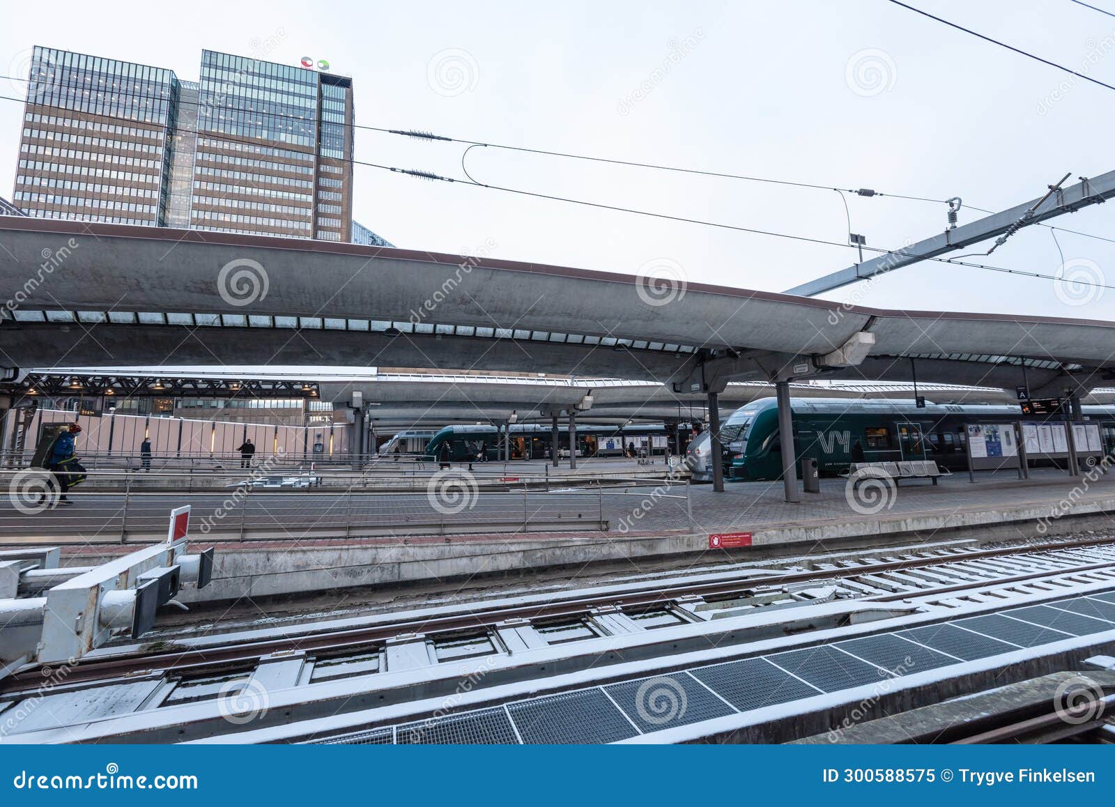 Train Tracks and Platforms at Oslo Central Station.. Editorial Image ...