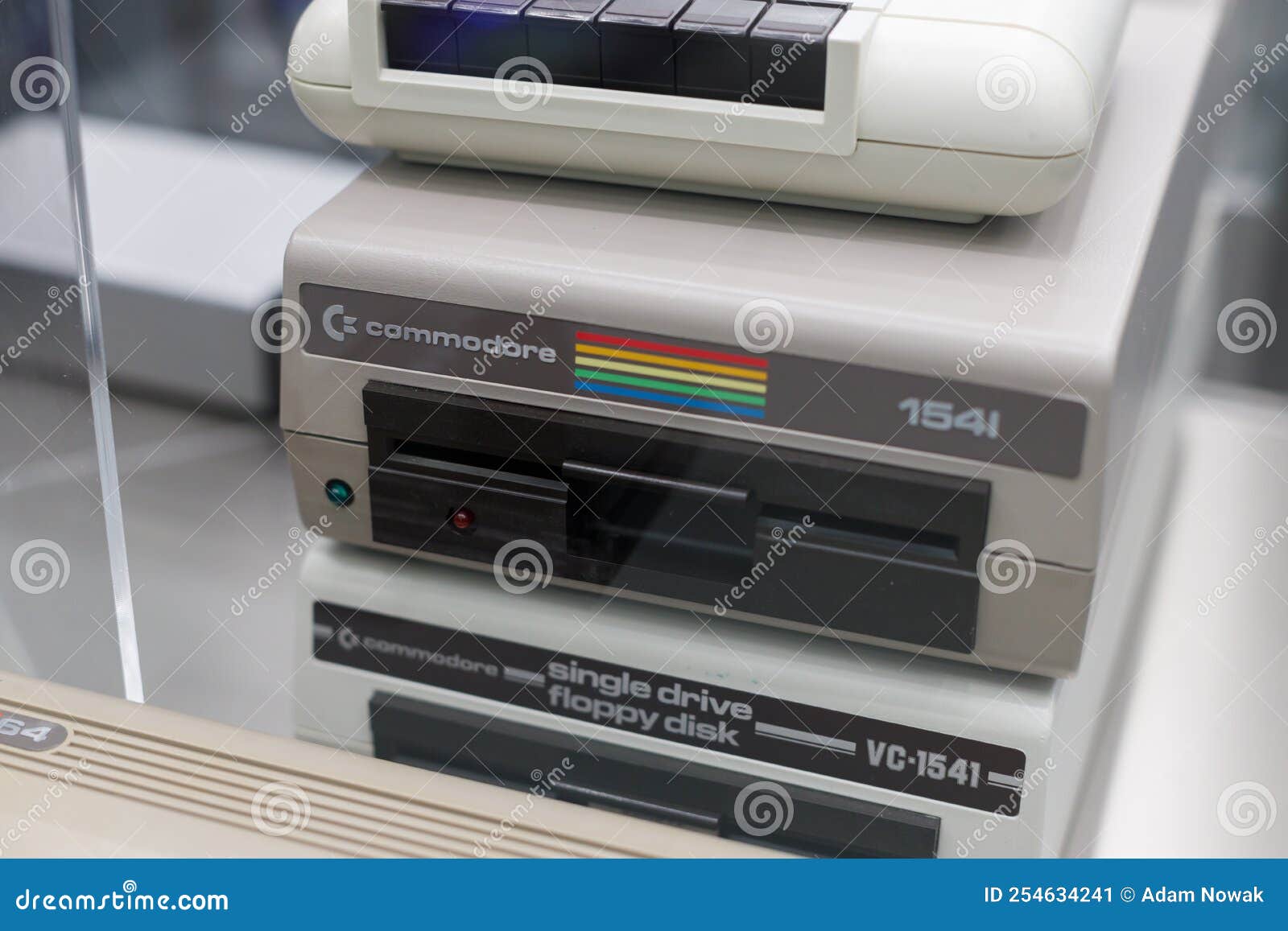 Vintage Computer Commodore 154 and Hand Insert Floppy Inside. Oslo ...